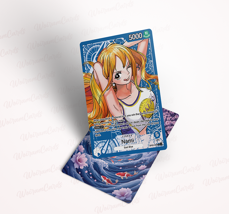 [OP03] Custom Nami leader in embossed aluminum + transparent box for O ...